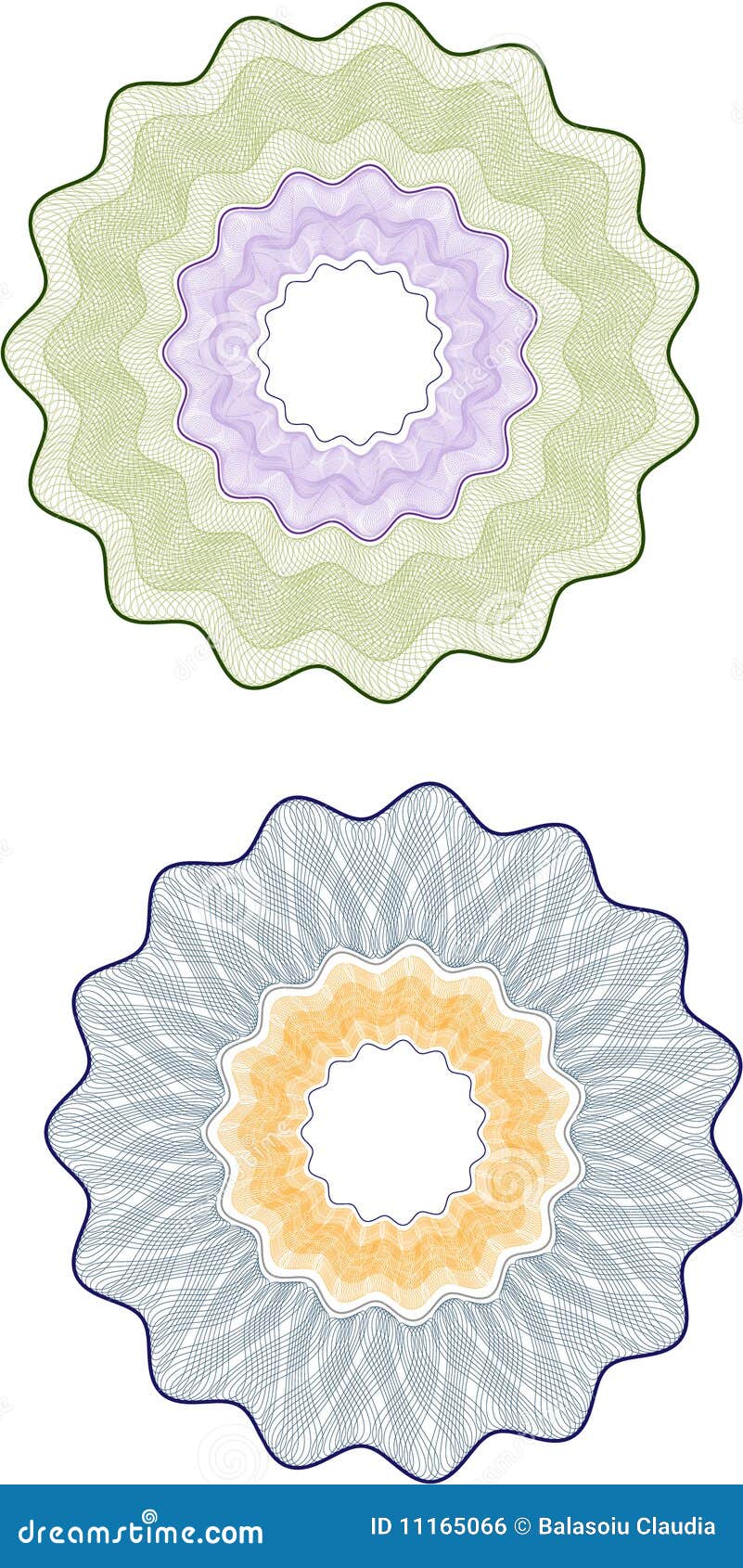 Rosette, Border And Numbers Vector Illustration | CartoonDealer.com ...