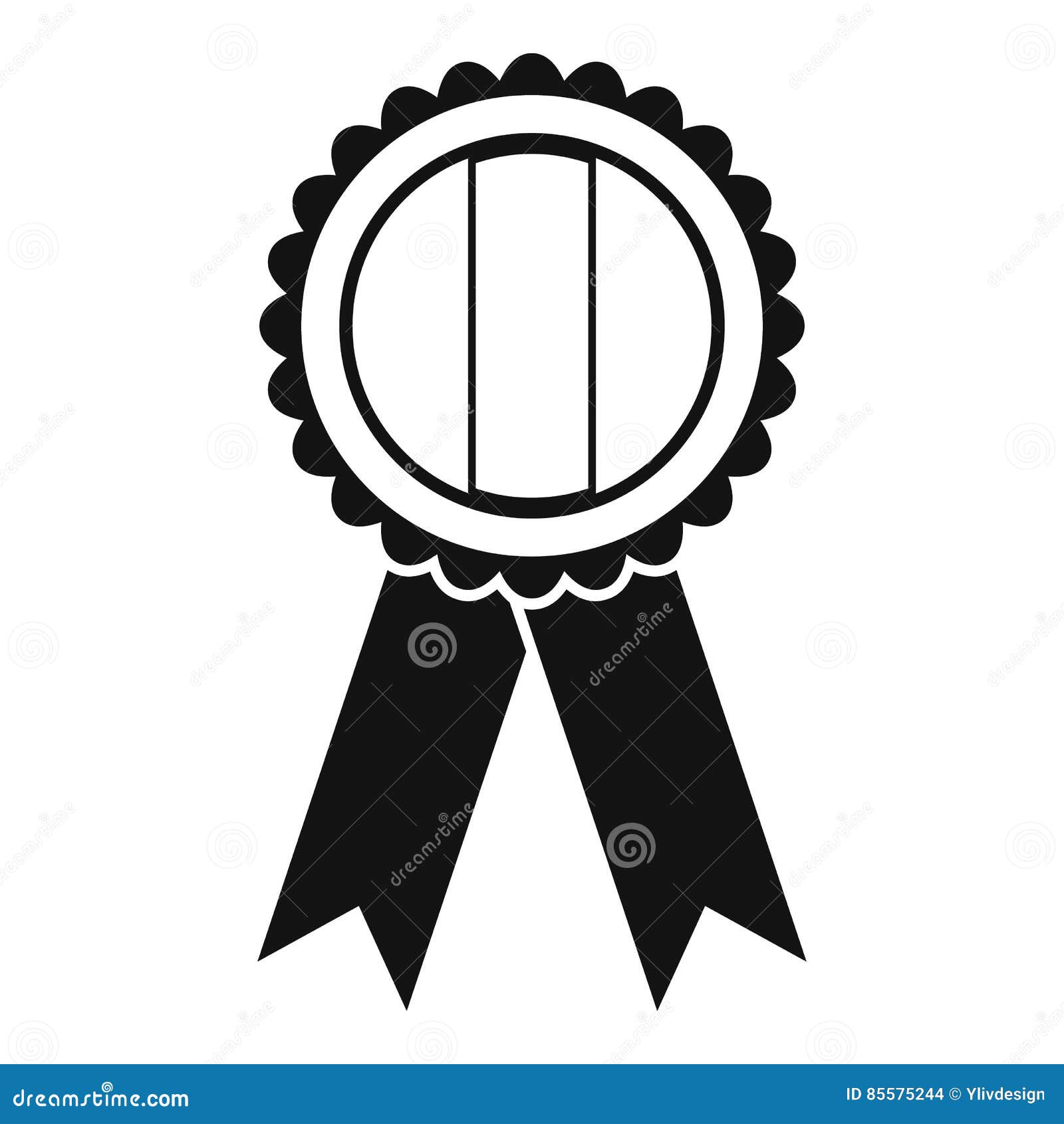 Rosette icon, simple style stock vector. Illustration of national ...
