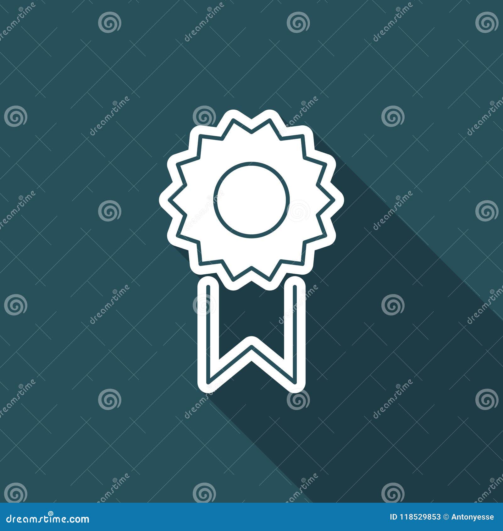 Rosette icon - Thin series stock vector. Illustration of banner - 118529853