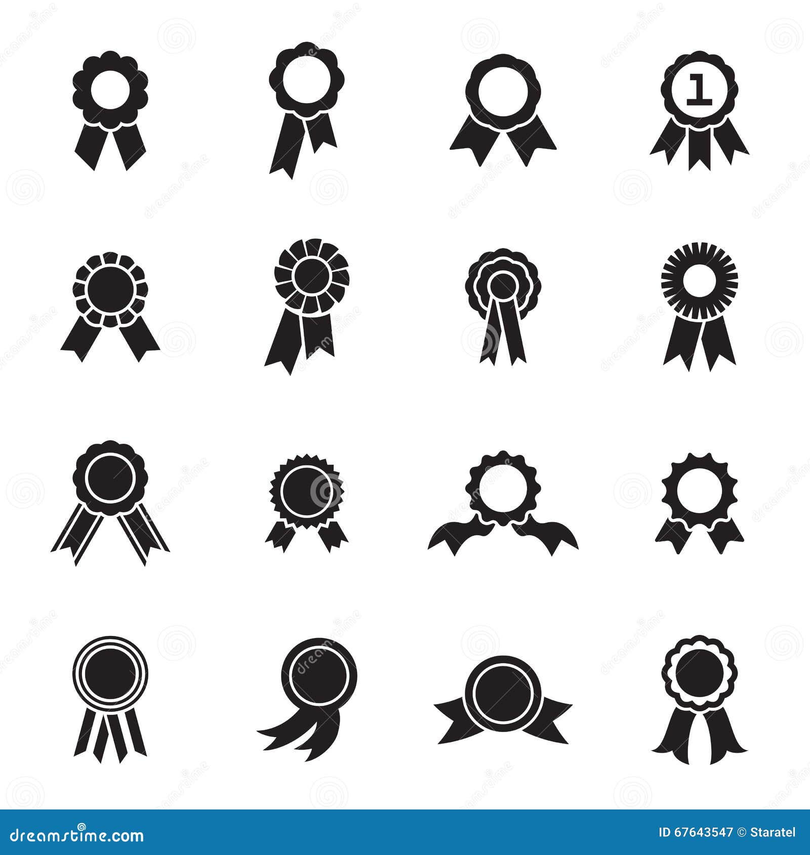 Black Rosette Isolated On A White Background. Realistic Black Outlet ...