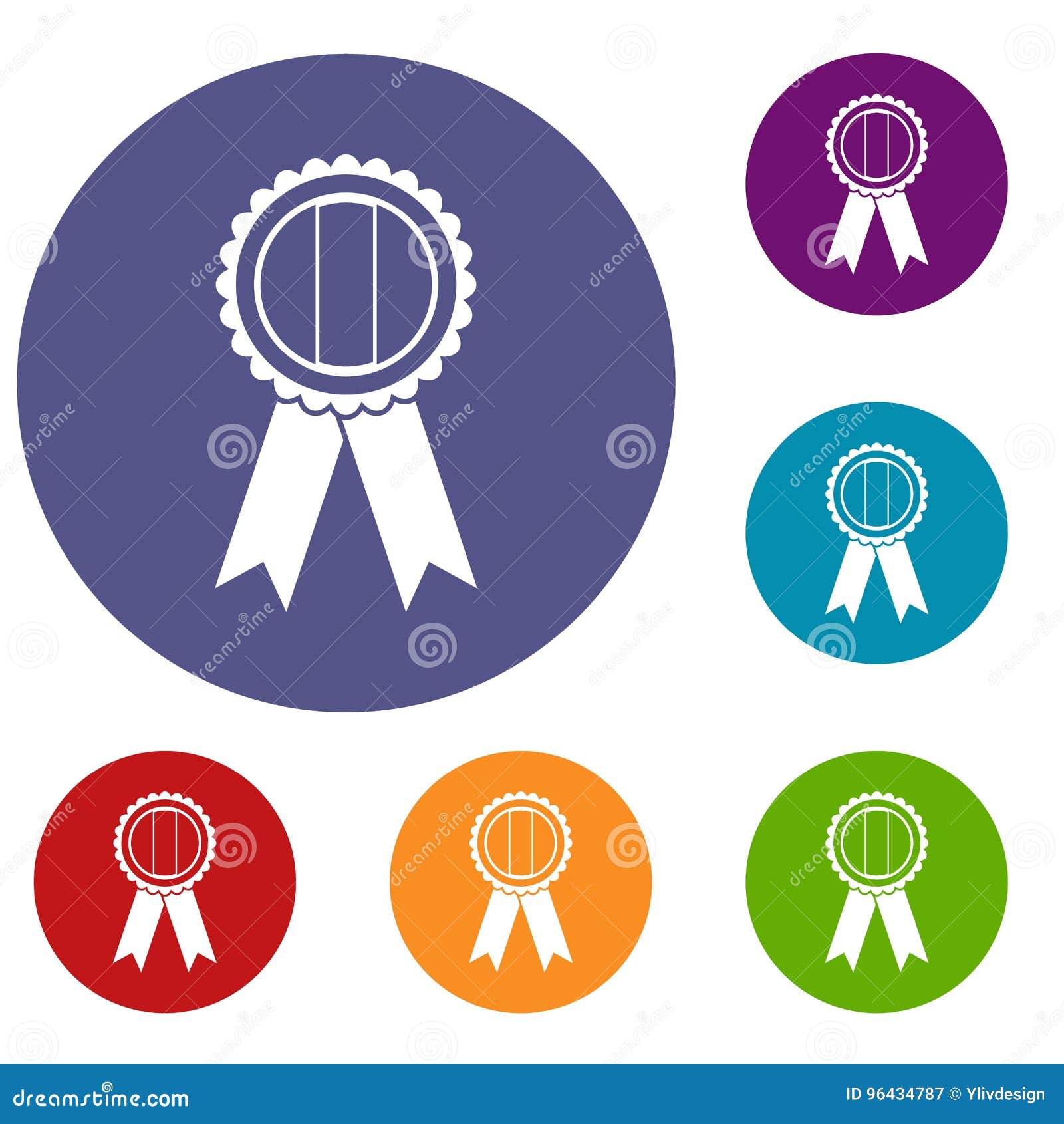Rosette icons set stock vector. Illustration of lucky - 96434787
