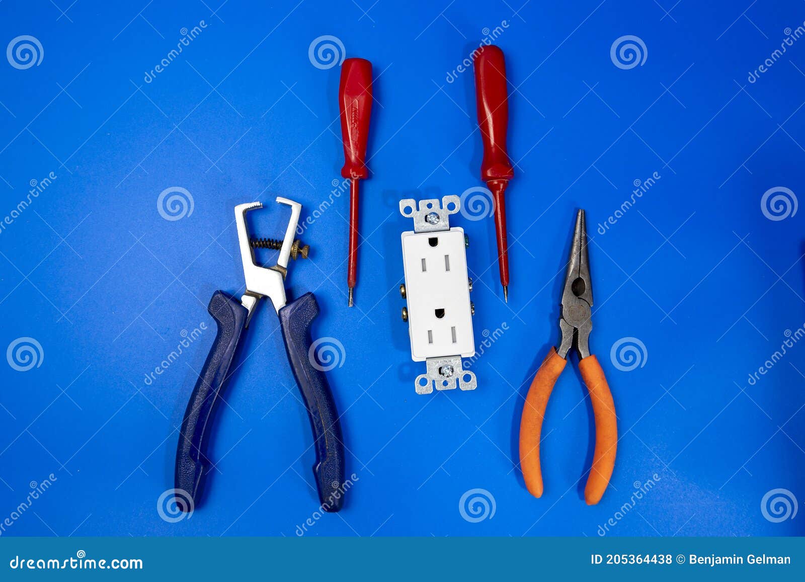 Rosette and mounting tools stock photo. Image of background - 205364438