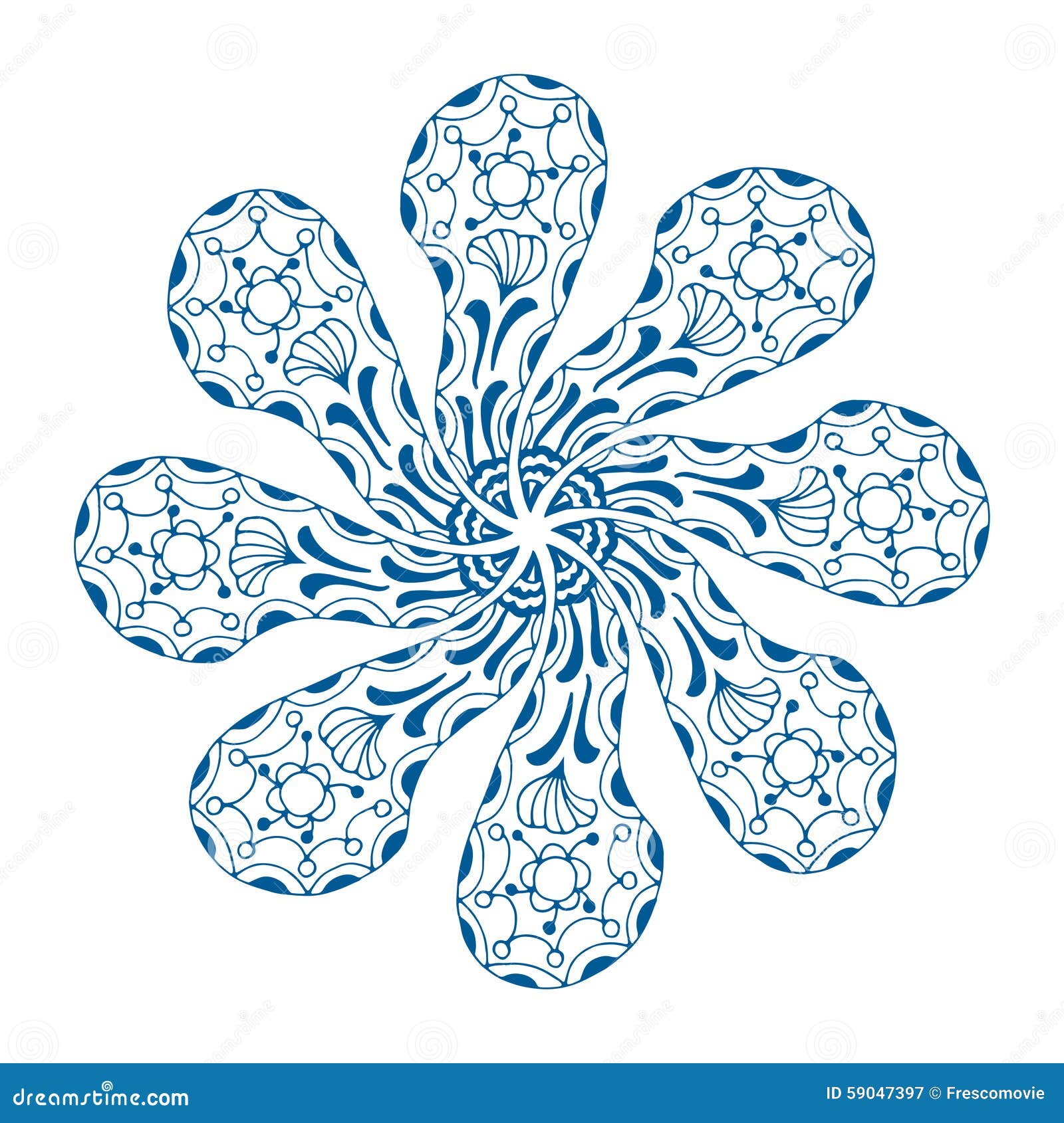 Rosette ornament stock vector. Illustration of flower - 59047397