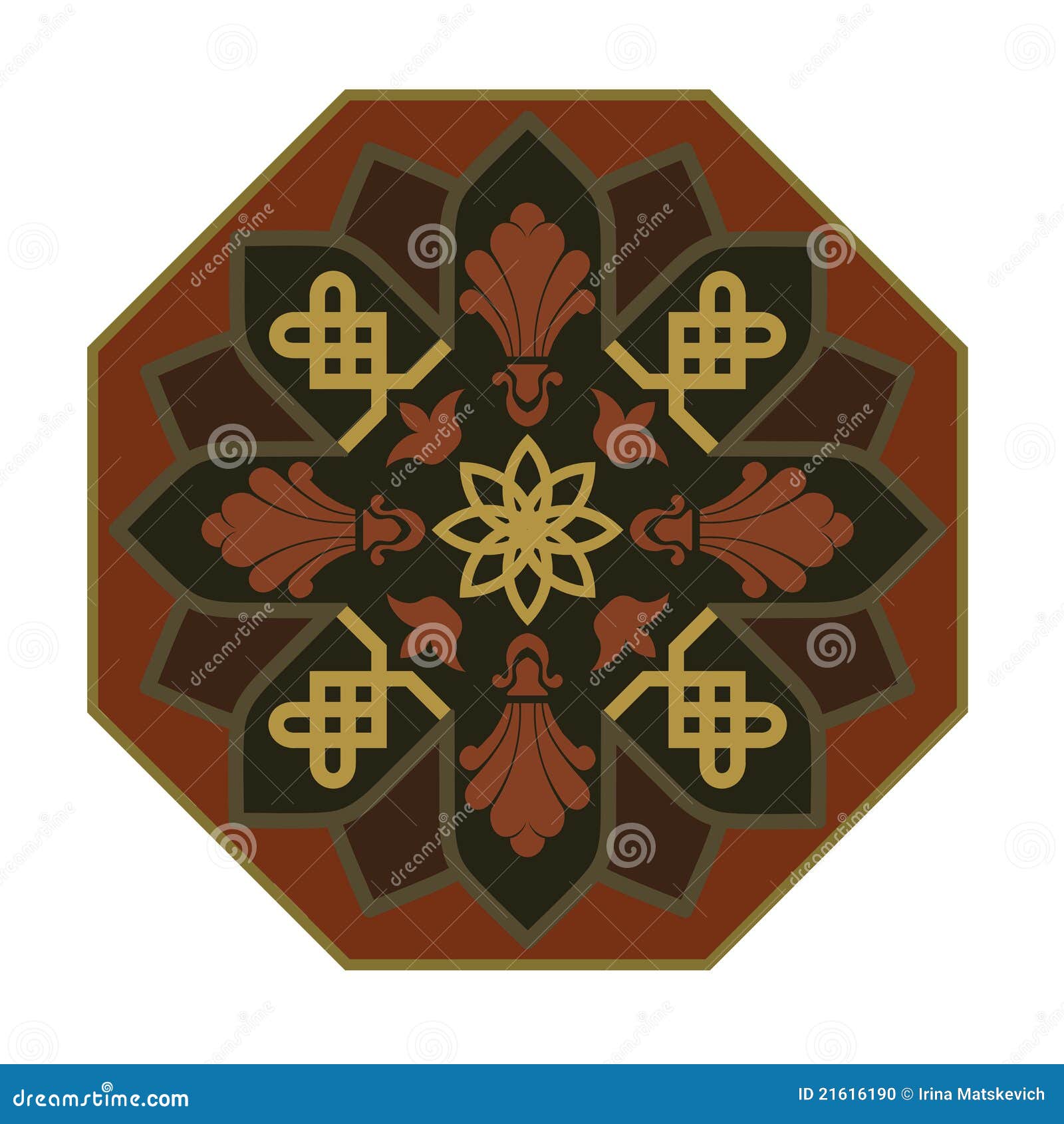 Rosette pattern05 stock vector. Illustration of ocher - 21616190