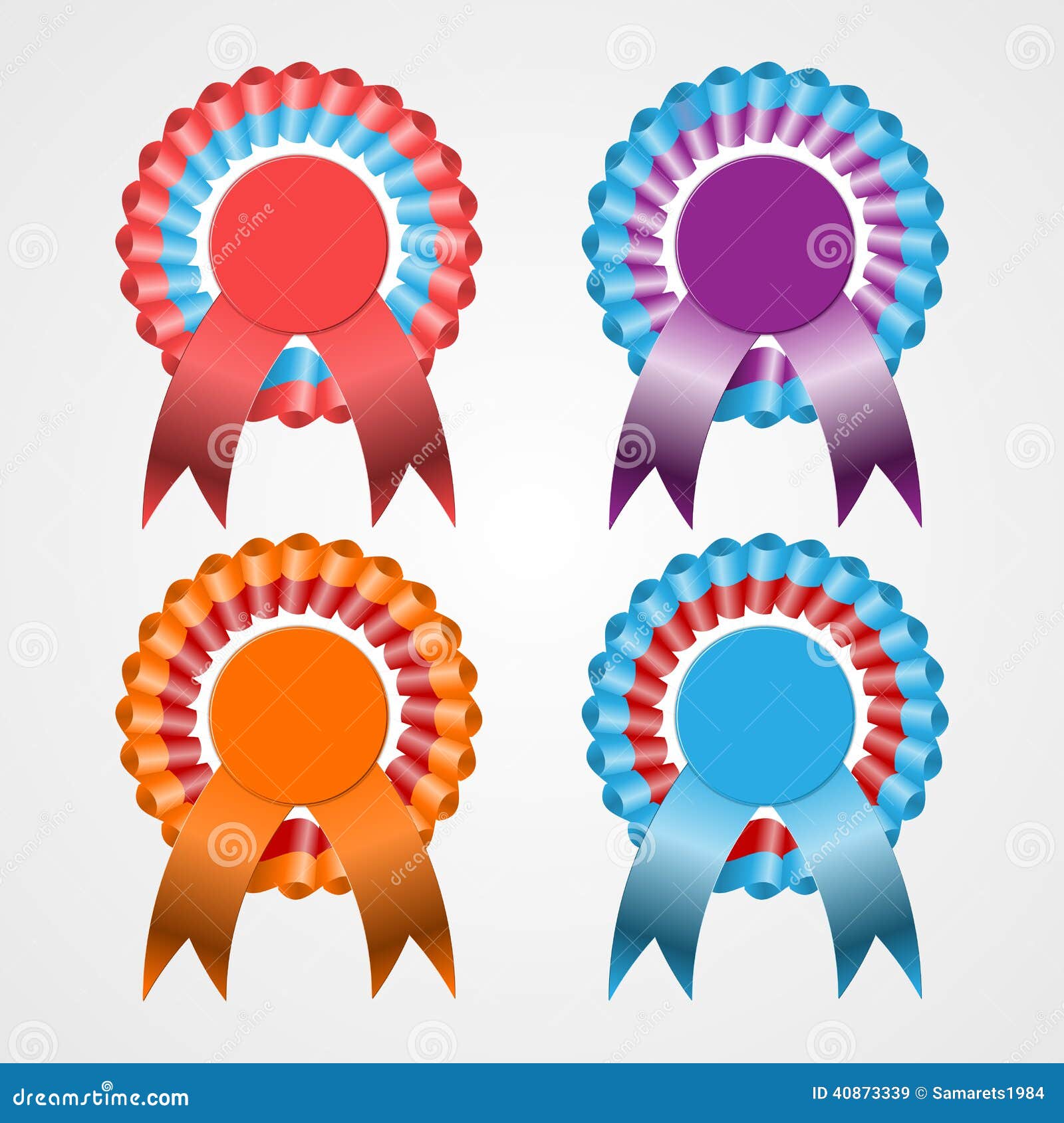 Rosette Ribbon Vector Illustration | CartoonDealer.com #38322922