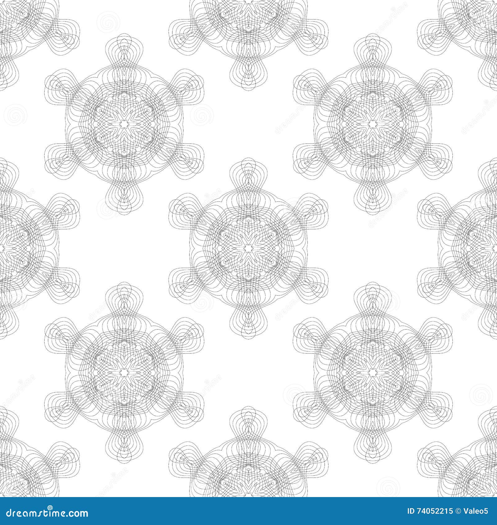 Rosette Seamless Pattern stock vector. Illustration of classic - 74052215