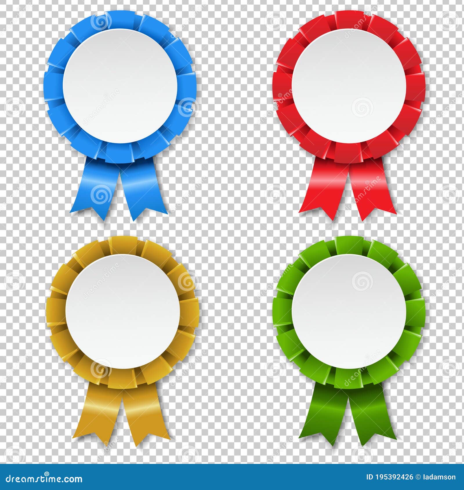 Rosette Set stock vector. Illustration of promotion - 195392426