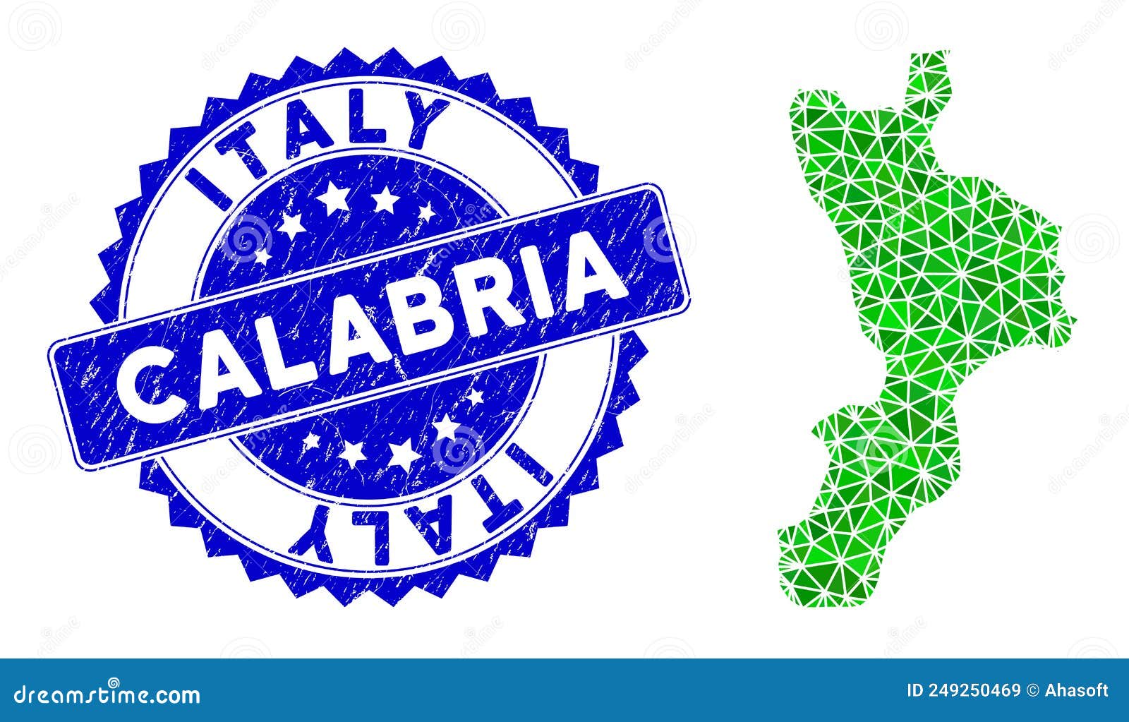 Rosette Textured Seal Imprint and Green Vector Triangle Filled Calabria ... Rosette Textured Seal Imprint and Green Vector Triangle Filled Calabria ...