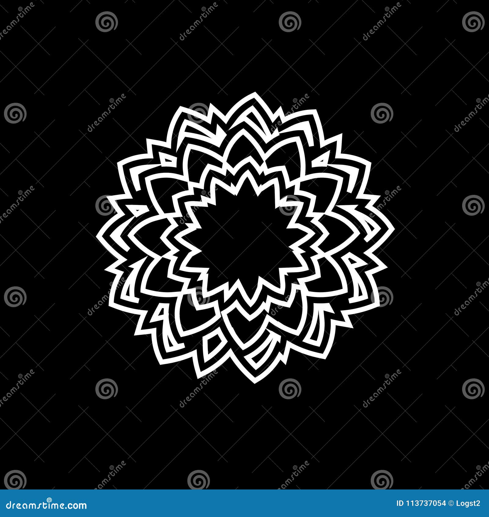 Flower Logo. Rosette Vector Logo. Diamonds Vector Logo. Jewellery Logo ...