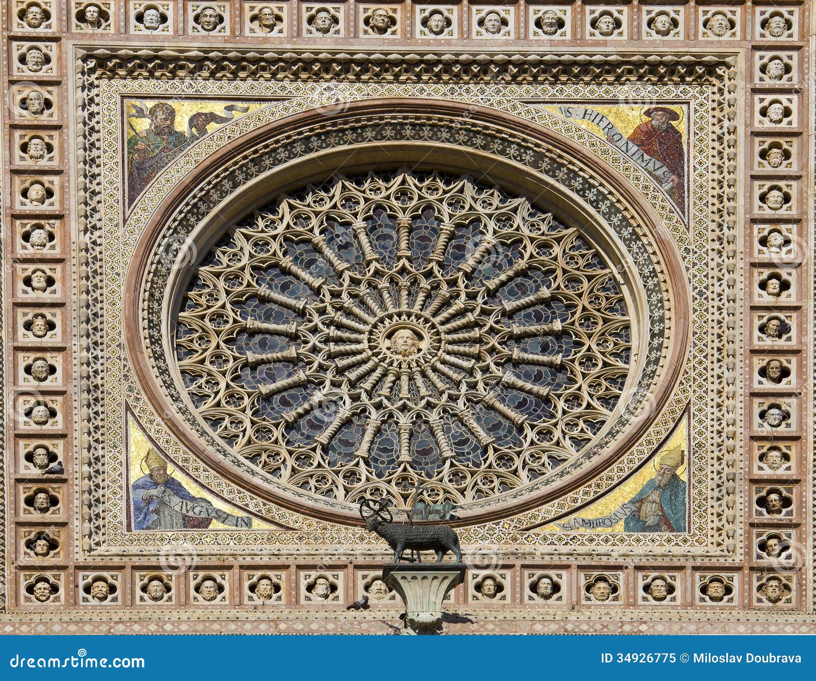 Rosette window stock image. Image of complicated, orvieto - 34926775