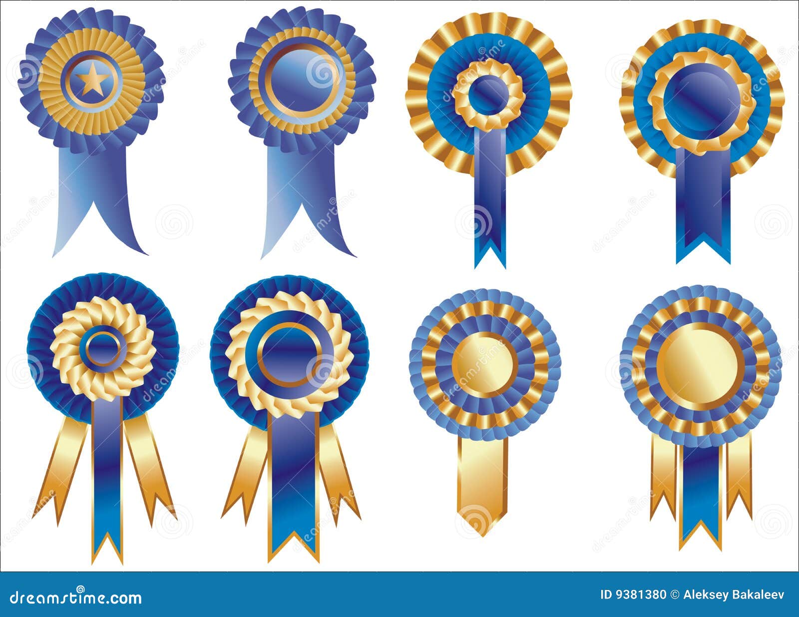 Rosettes stock vector. Illustration of champion, success - 9381380