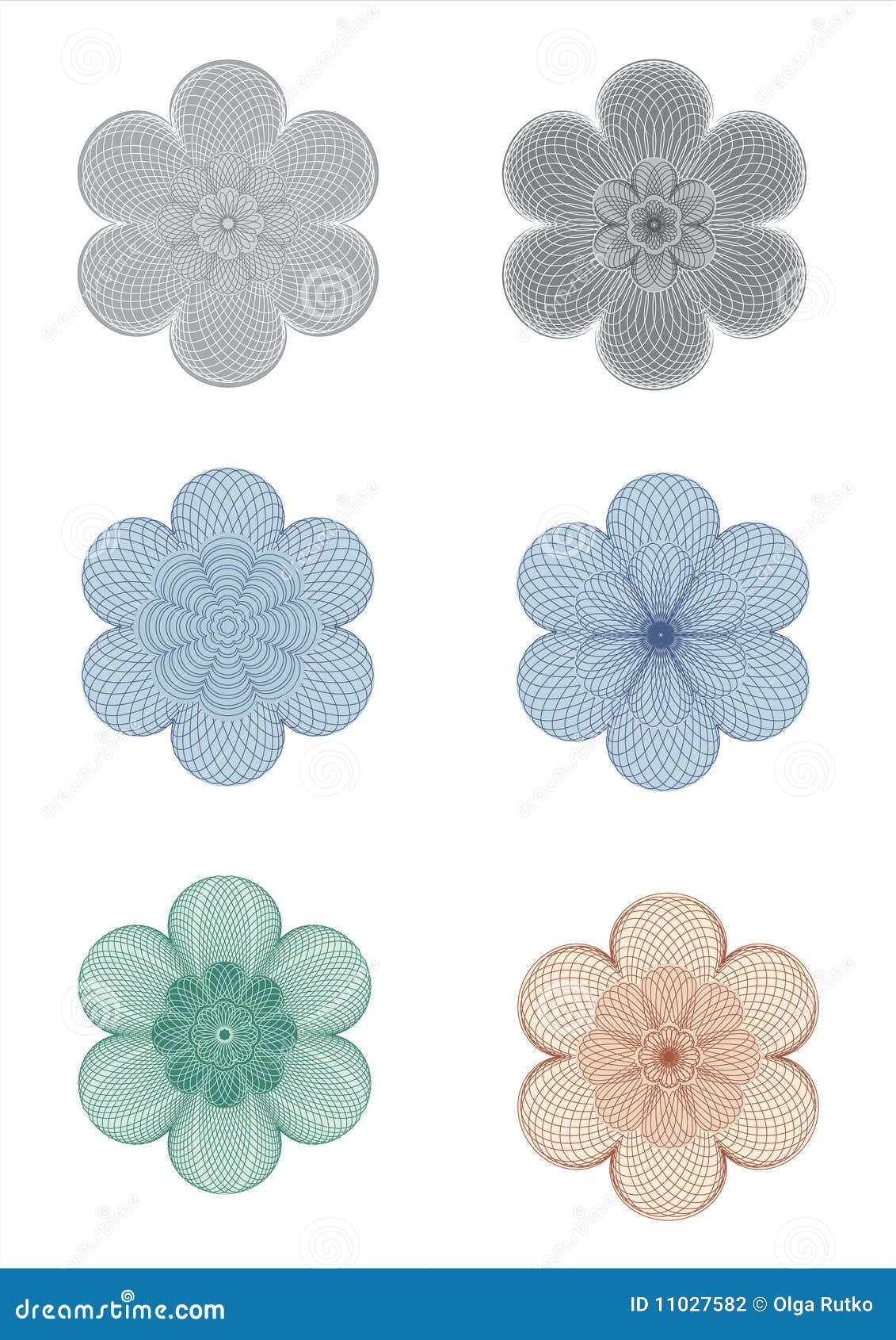 Rosettes - Design Elements Vector Stock Vector - Illustration of ...