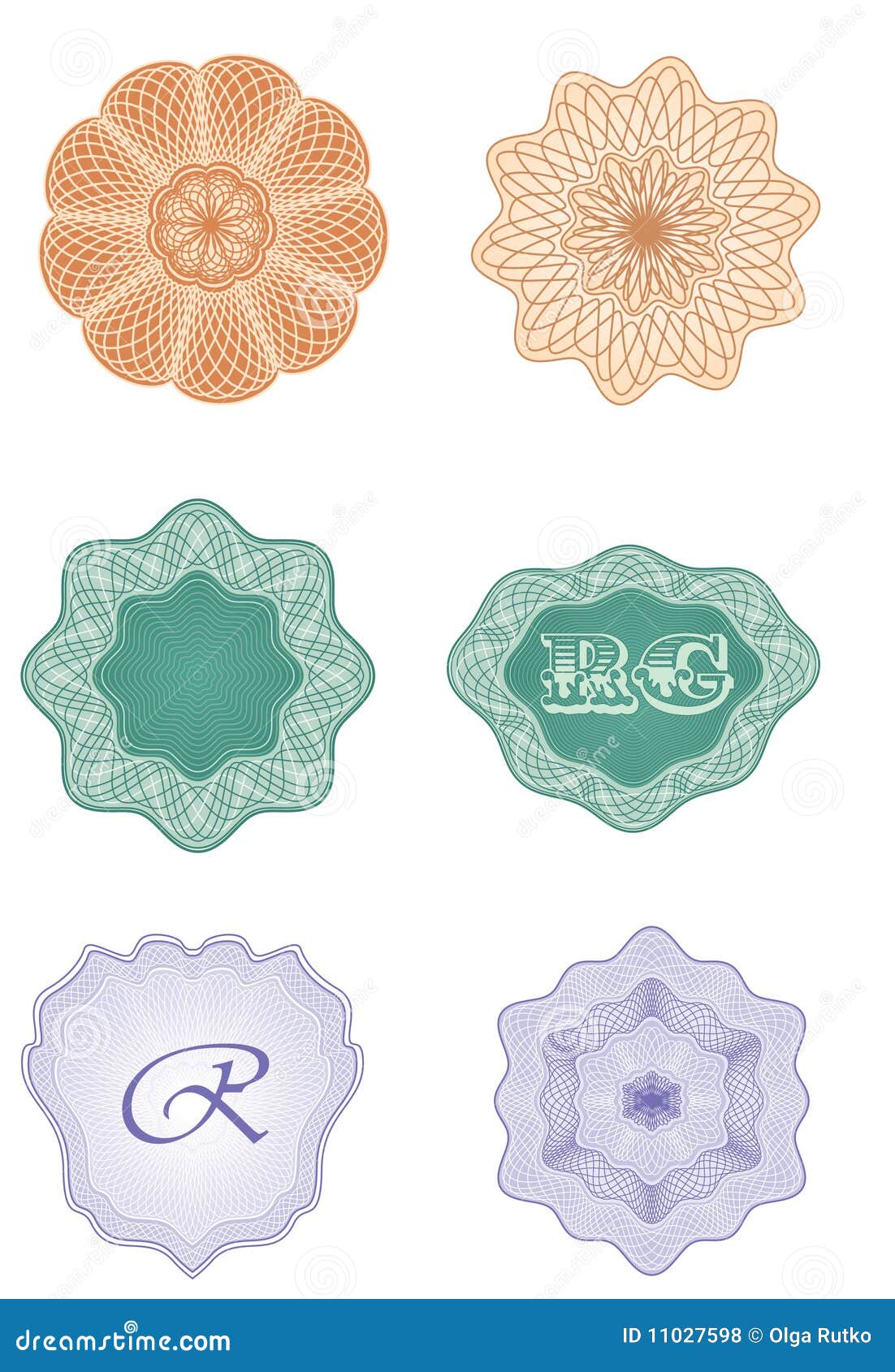 Rosettes - Design Elements Vector Stock Vector - Illustration of ...
