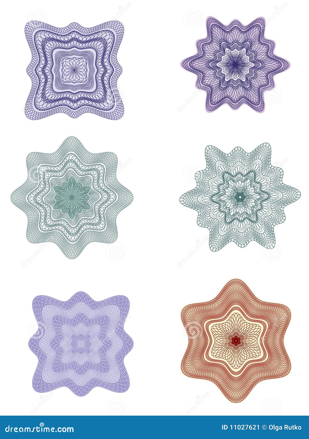 Rosettes - Design Elements Vector Stock Vector - Illustration of vector ...