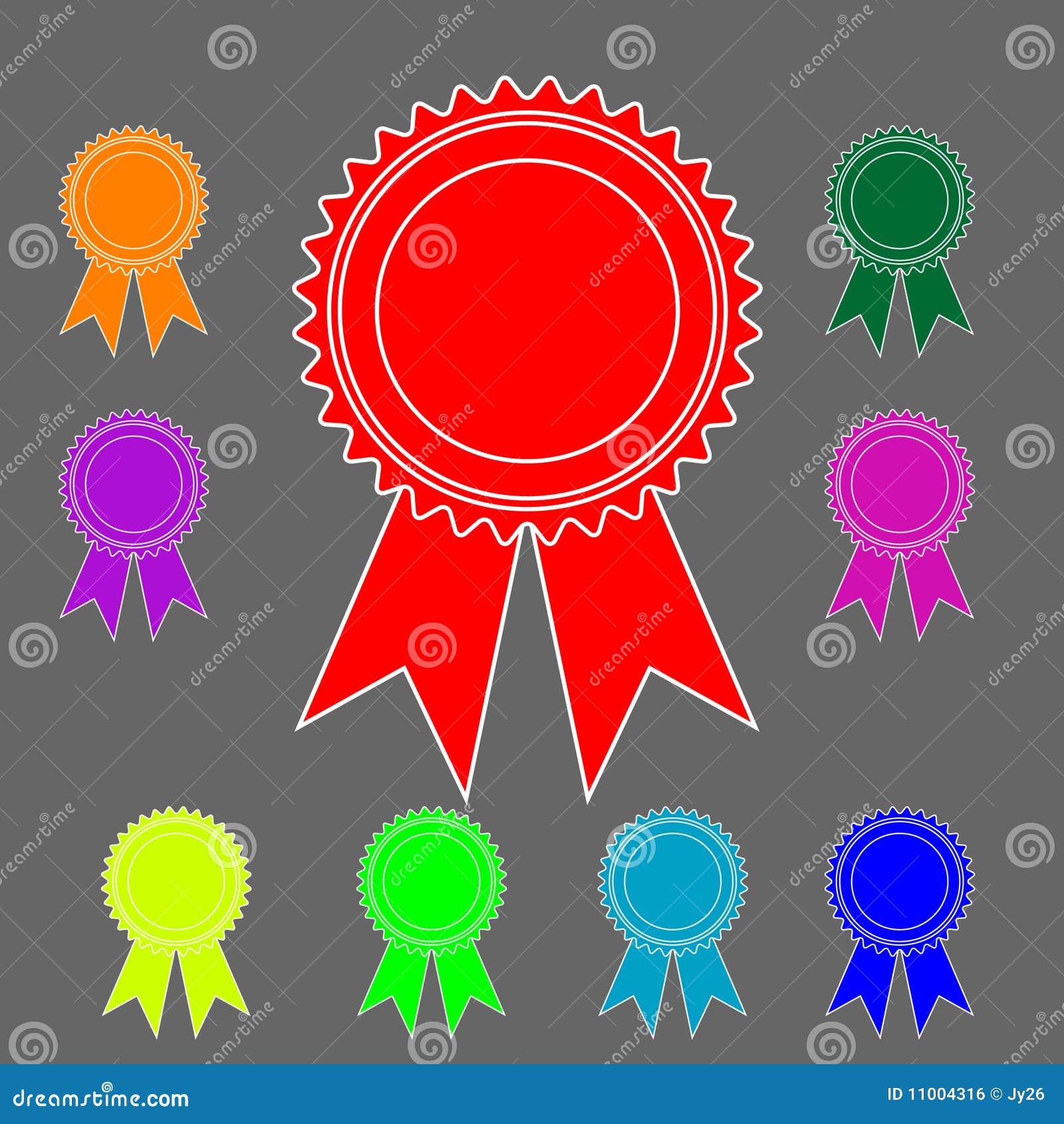 Rosettes in a Range of Colors (vector) Stock Vector - Illustration of ...