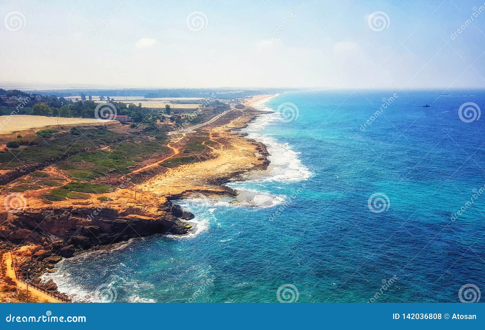 Rosh HaNikra Israel Coastline Stock Photo - Image of mediterranean ...