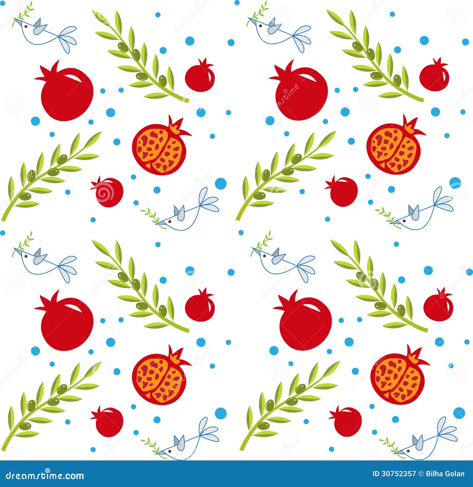 Rosh Hashana Pattern stock vector. Illustration of dots - 30752357