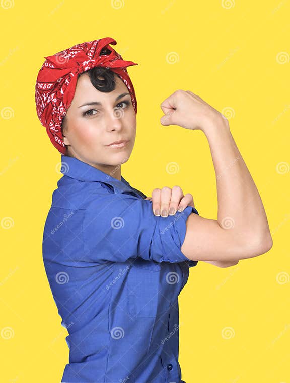 Rosie the Riveter stock photo. Image of vintage, liberation - 14395402