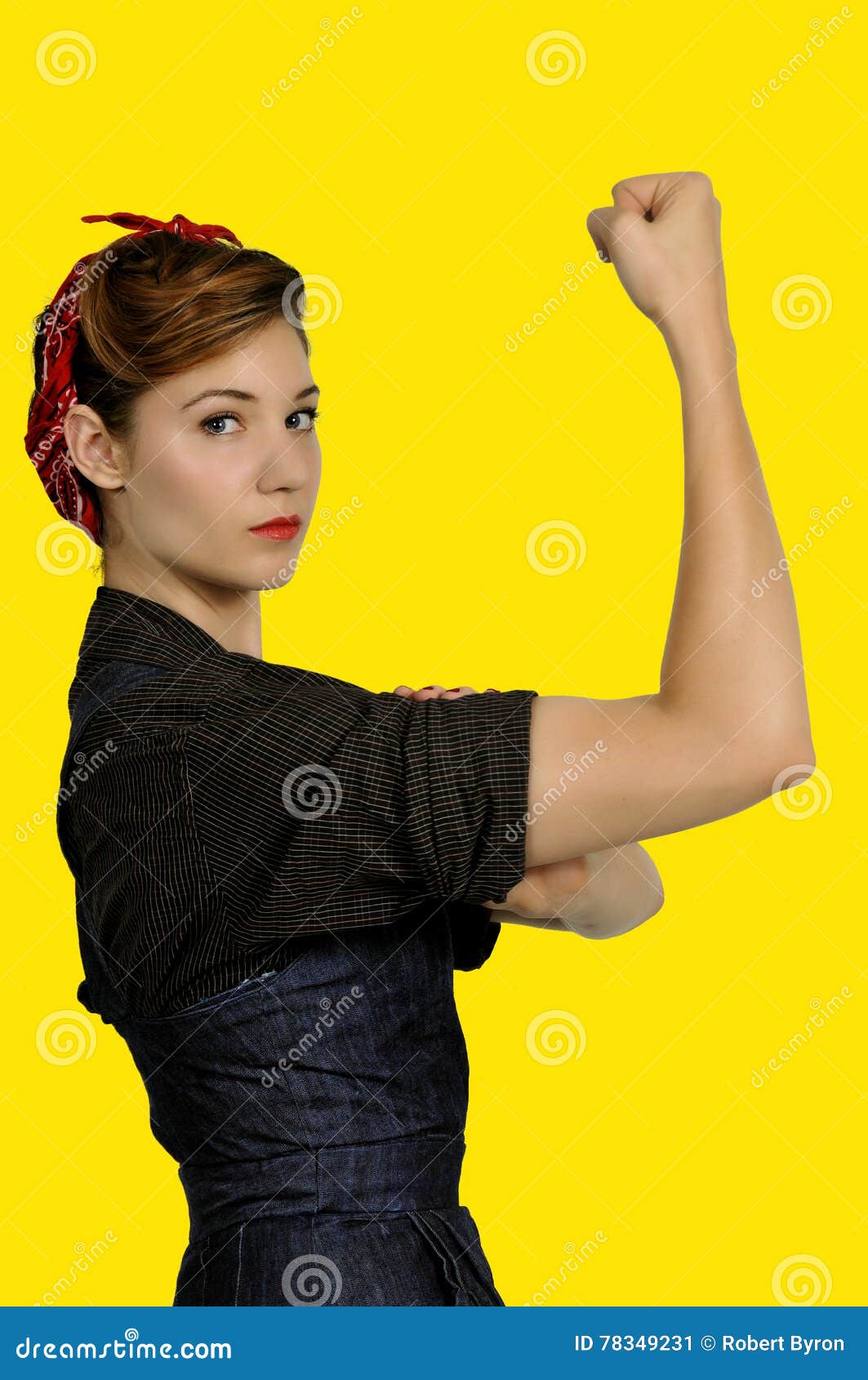 Rosie Riveter Cleaning Gloves Cloth Royalty-Free Stock Photography ...