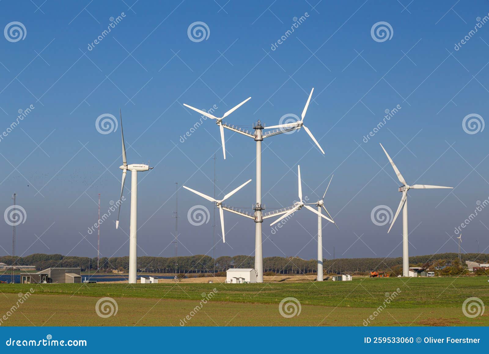 Multi-rotor wind turbine editorial image. Image of environmental ...