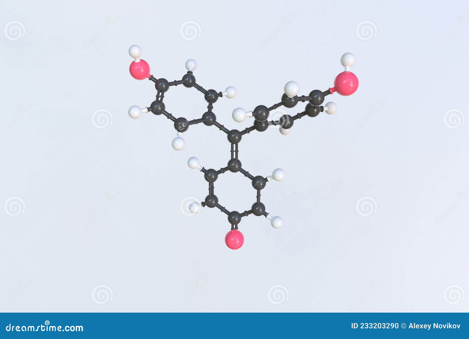 Rosolic Acid Molecule, Scientific Molecular Model, Looping 3d Animation ...