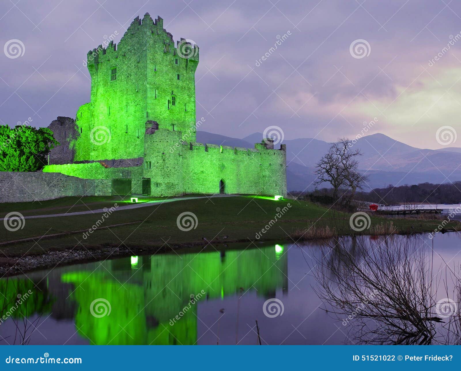 Ross Castle stock photo. Image of europe, green, fortress - 51521022