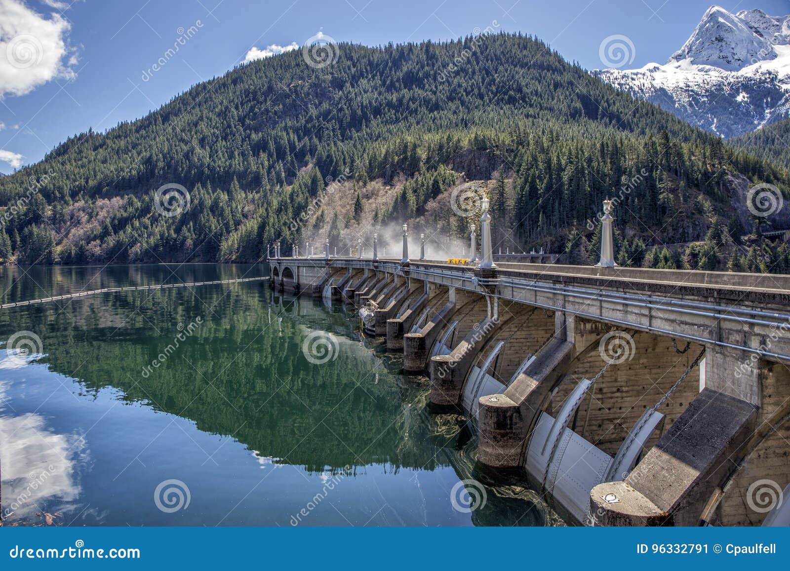 Ross Dam stock image. Image of reservoir, range, glacial - 96332791