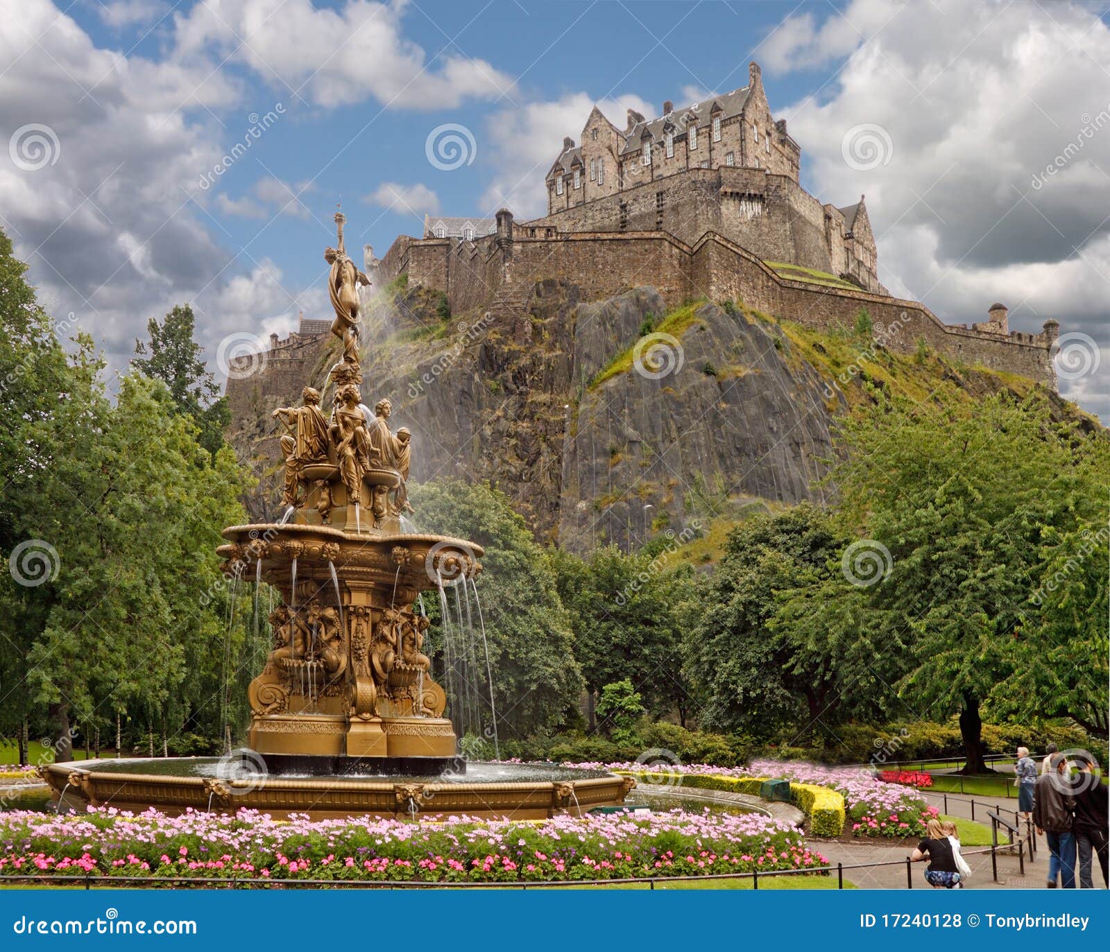 Fountain At Edinburgh Castle Stock Photography | CartoonDealer.com ...