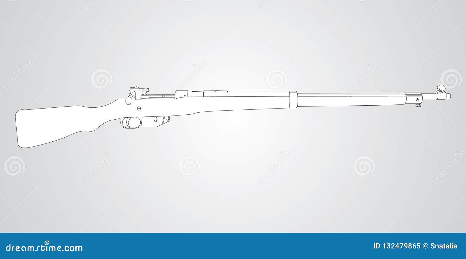 Ross Rifle stock vector. Illustration of black, military - 132479865