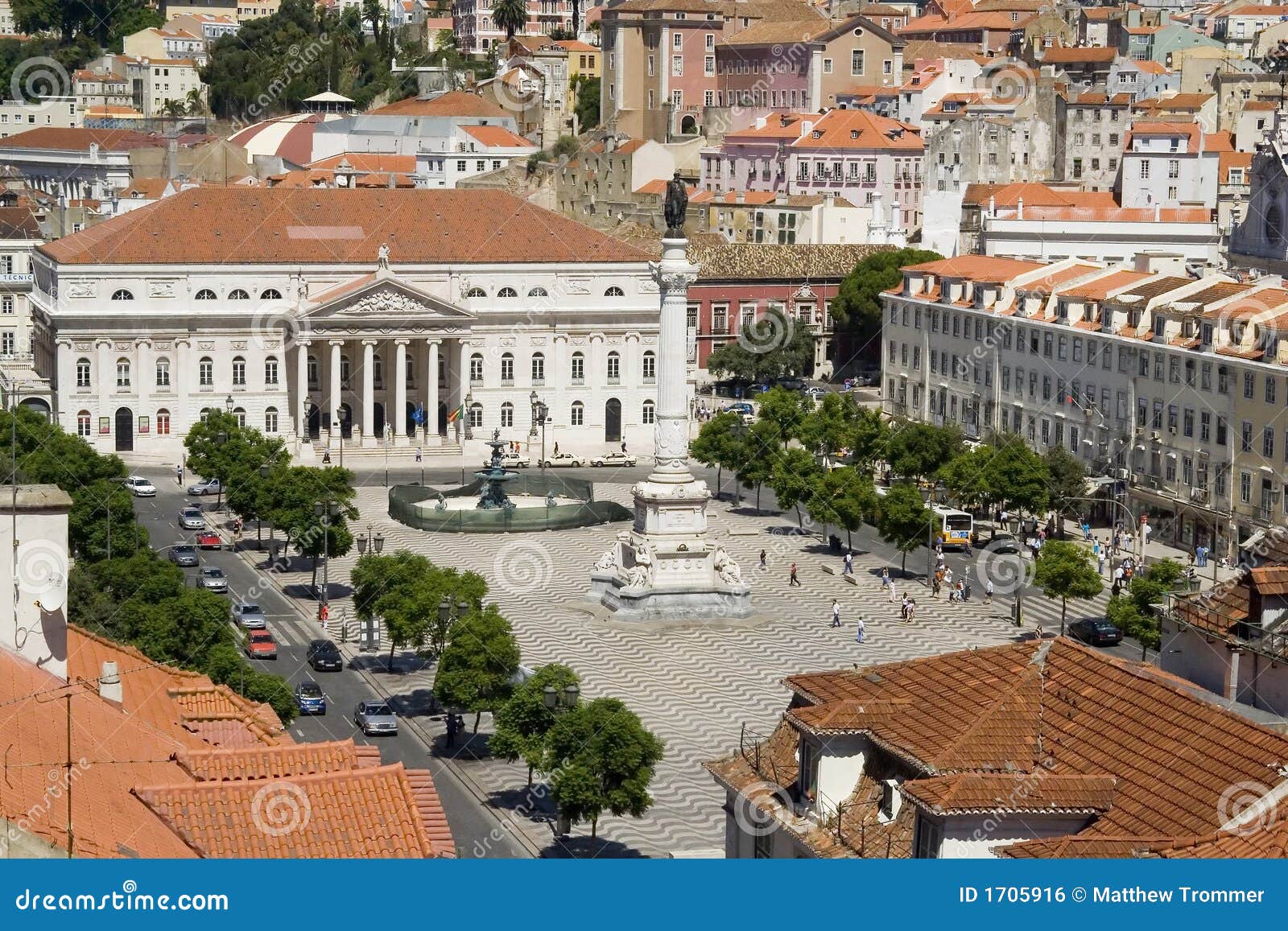 Rossio, Lisbon stock photo. Image of portugal, plaza, travel - 1705916