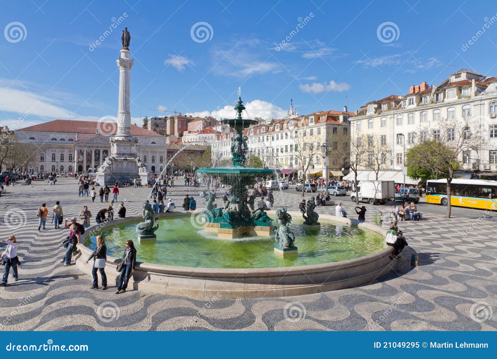 Rossio Square the Heart of Lisbon Editorial Image - Image of line ...