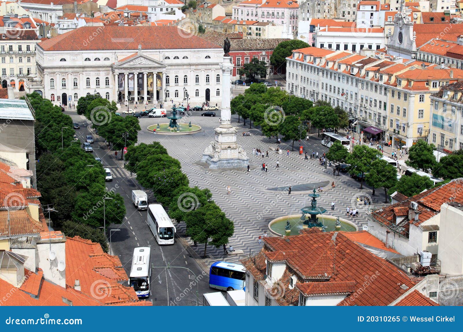 Rossio Square from the Santa Justa Lift, Lisbon Editorial Image - Image ...