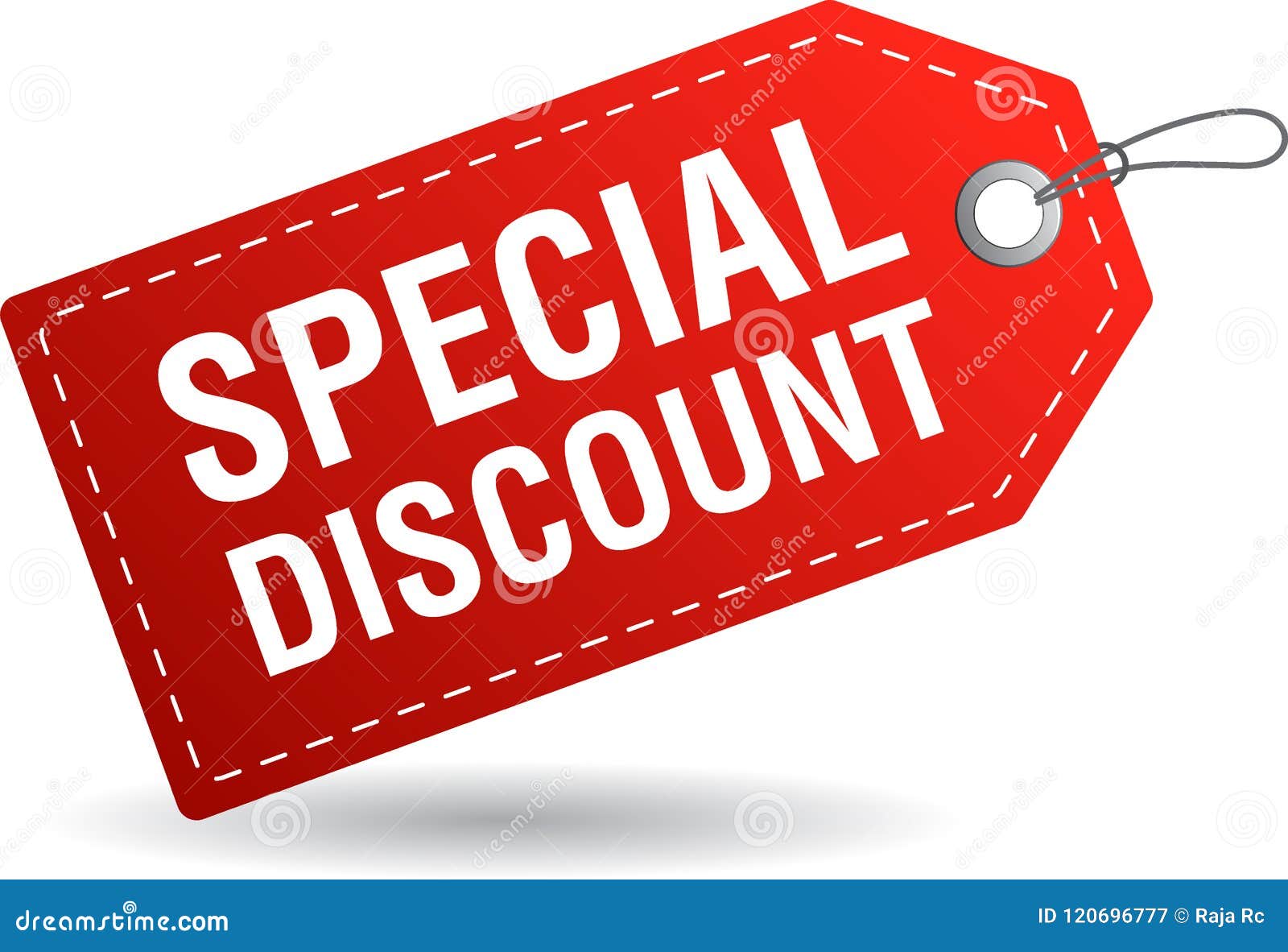 Rosso Dell'etichetta Dell'etichetta Di Sconto Speciale Illustrazione di ...