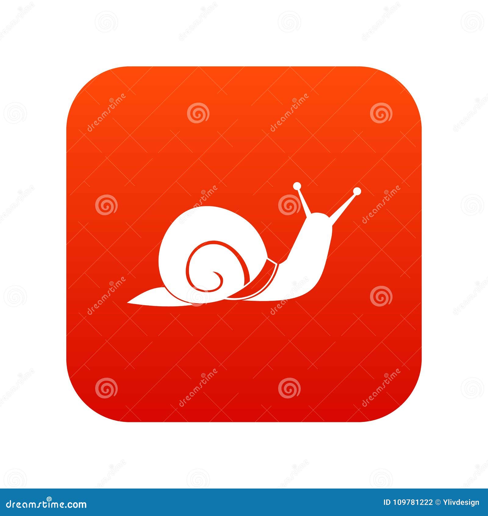 Rosso Digitale Dell'icona Della Lumaca Illustrazione Vettoriale ...