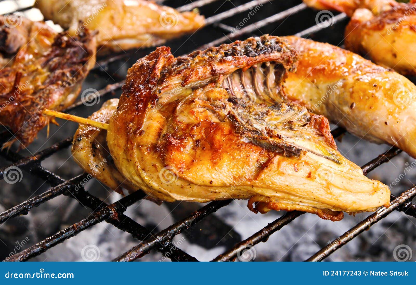 Rosted chicken stock image. Image of burn, animal, cooking - 24177243