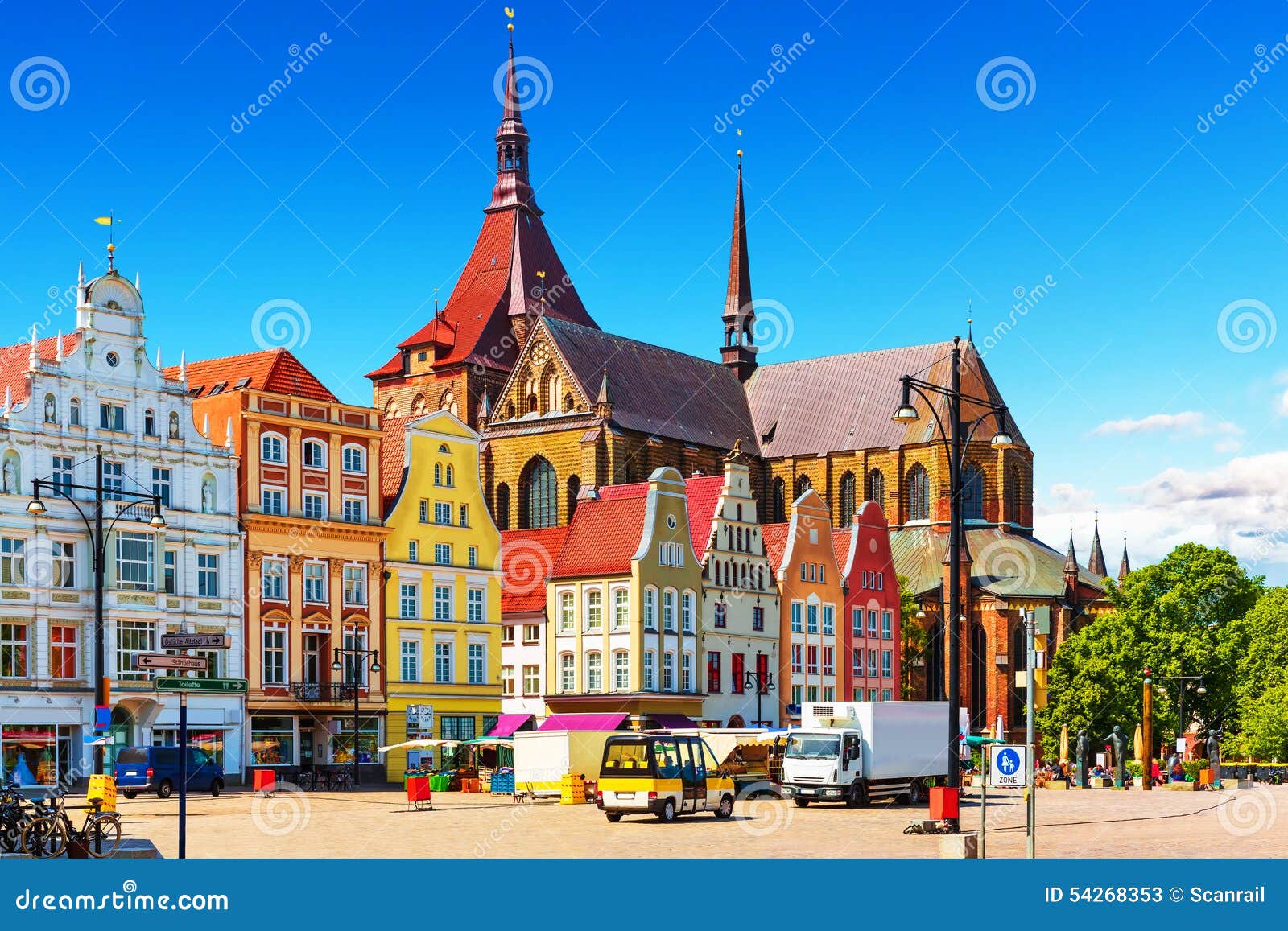 Rostock, Germania immagine stock. Immagine di città, storia - 54268353