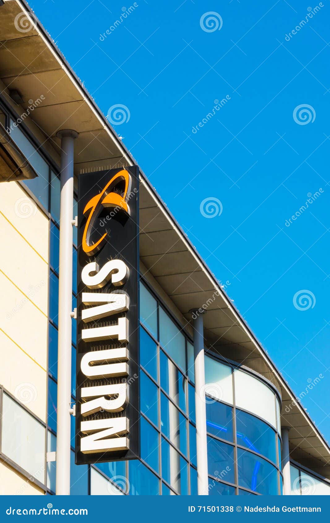 ROSTOCK, GERMANY - May 12, 2016: Saturn Store. Saturn is a German Chain ...