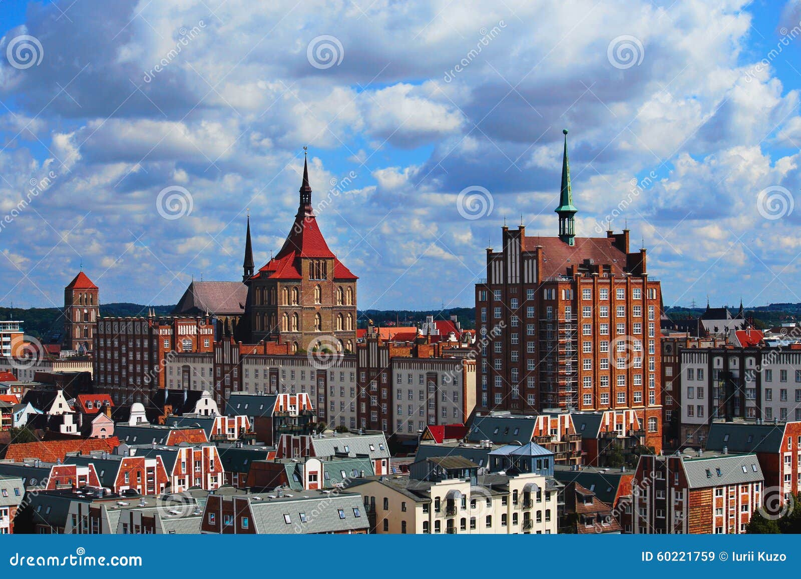 Rostock Panorama stock image. Image of vacation, architecture - 60221759