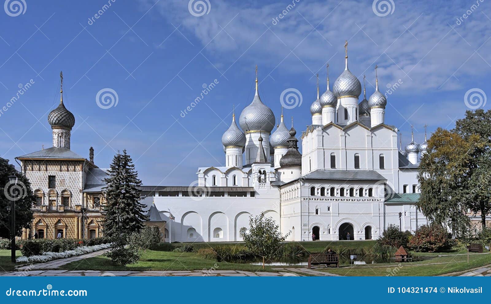 Rostov Great and Old Churches Stock Photo - Image of buildings, blue ...
