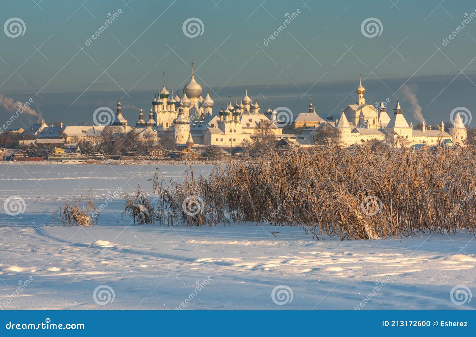Rostov Kremlin in Snow in Winter, Russia Stock Photo - Image of snow ...