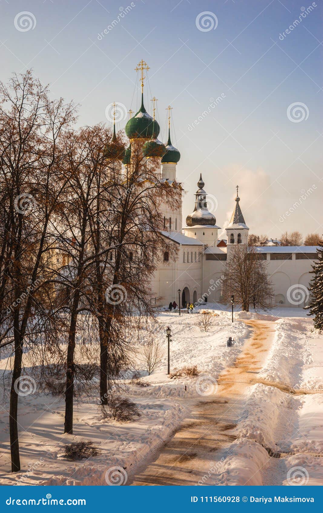 Rostov Kremlin in Snow in Winter, Russia Stock Photo - Image of great ...