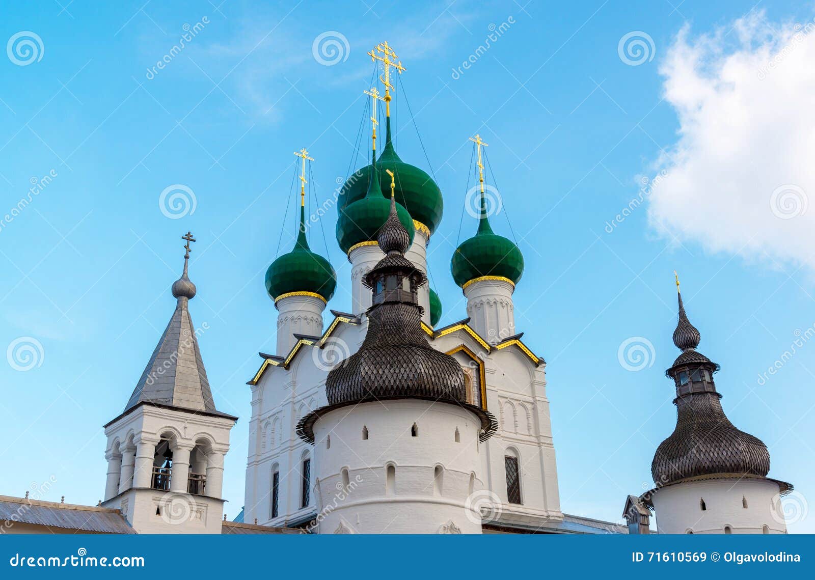 Rostov Veliky, Russia - Domes of Churches in Kremlin Stock Image ...