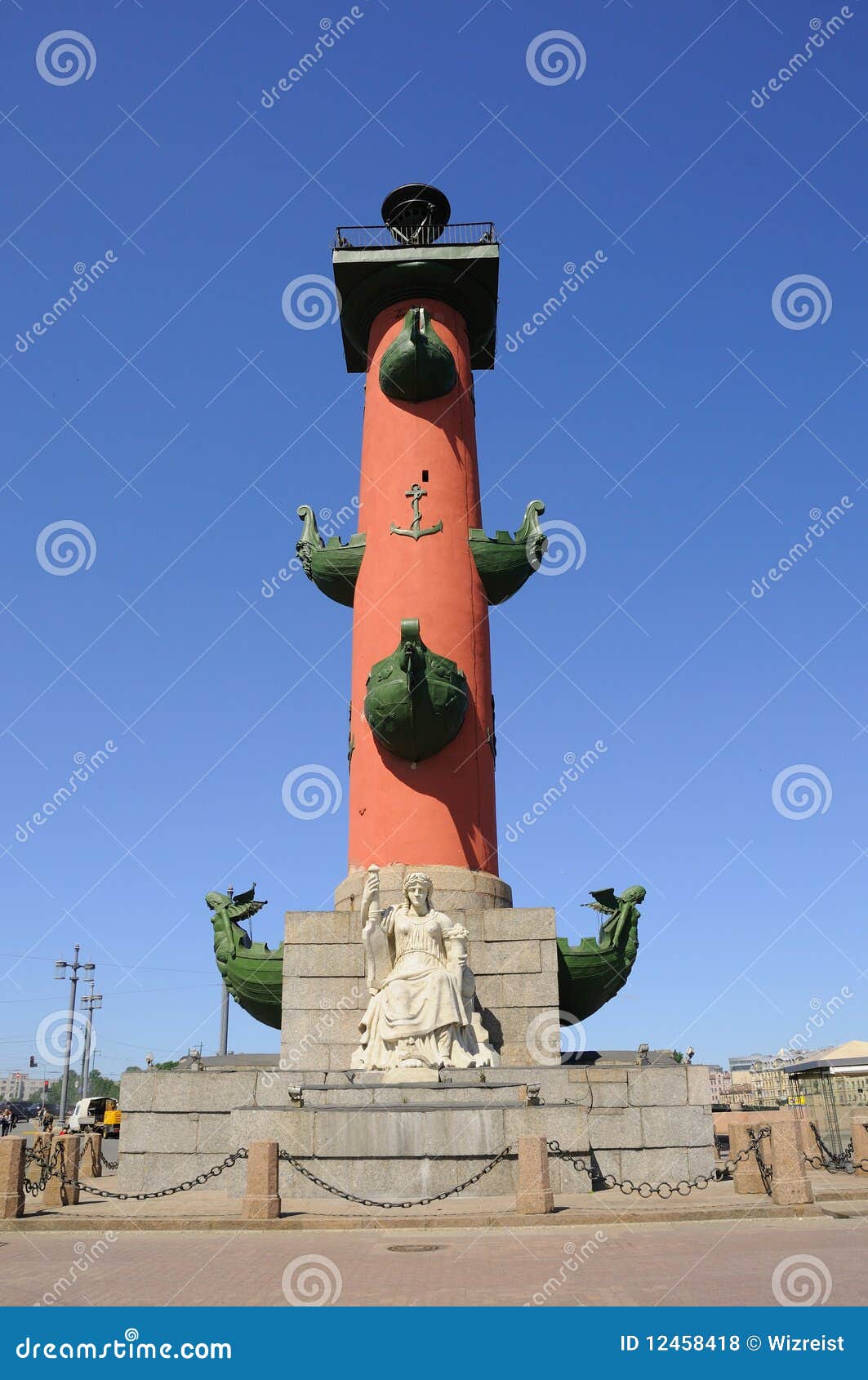 Rostral Column stock photo. Image of eastern, head, russia - 12458418