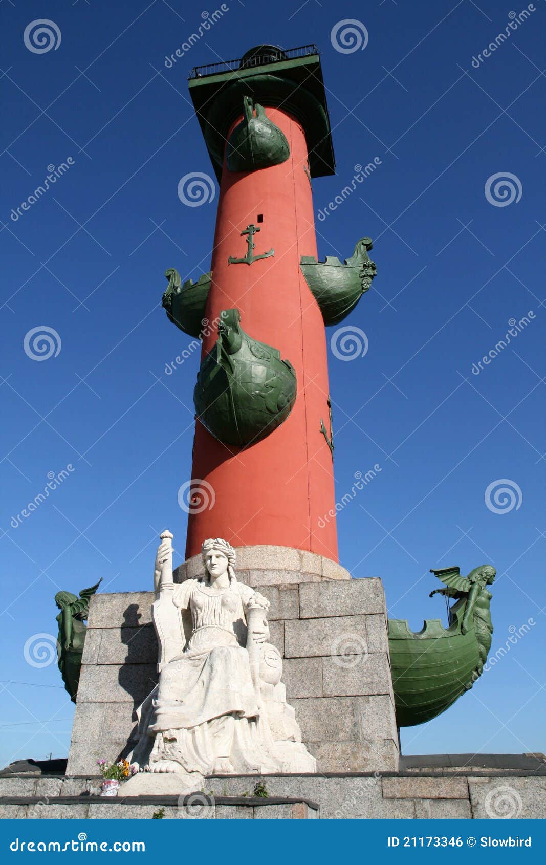 Rostral Column in Saint Petersburg Stock Photo - Image of column ...
