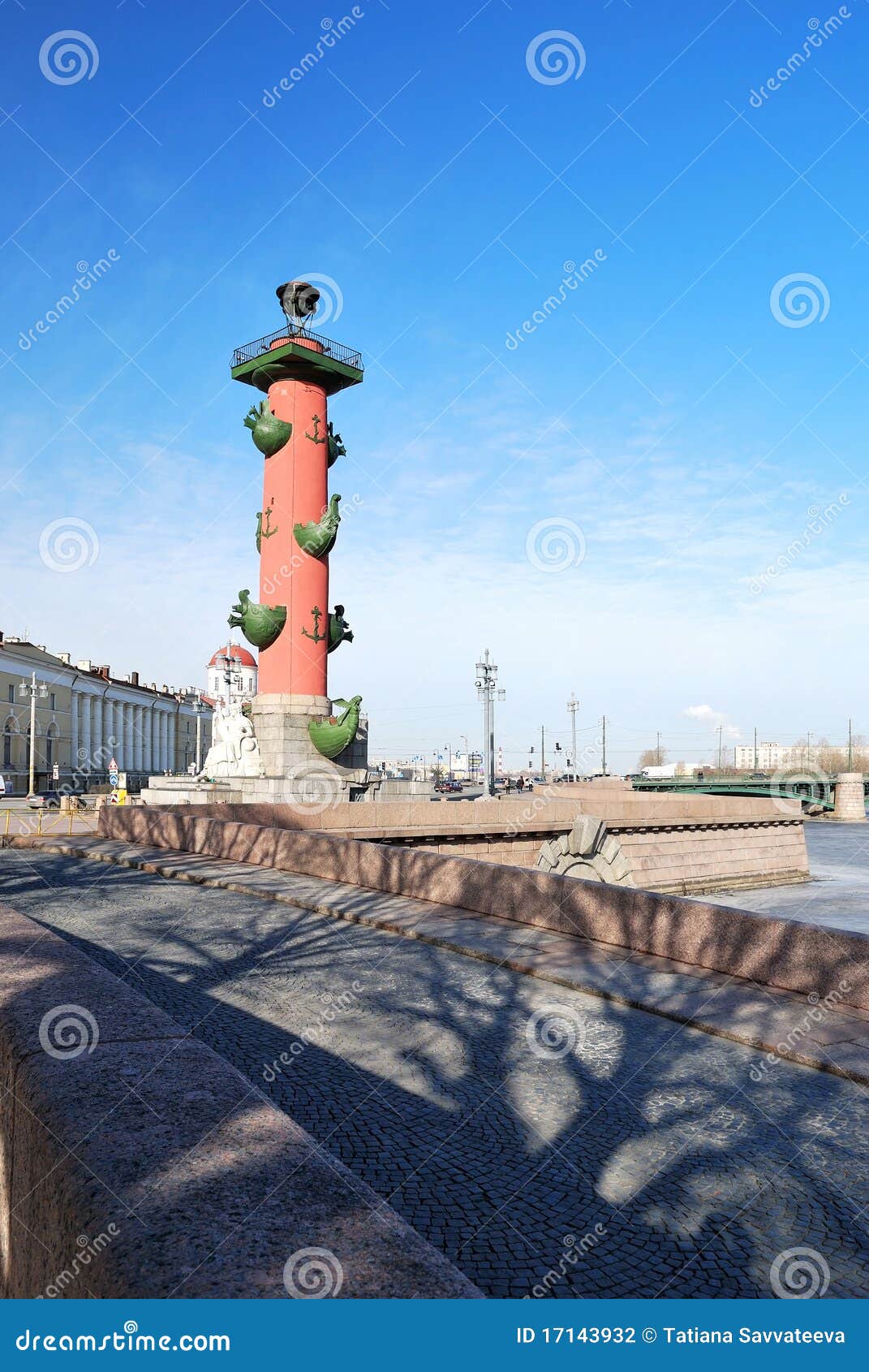 Rostral Column. St.Petersburg Stock Photo - Image of bridge, column ...
