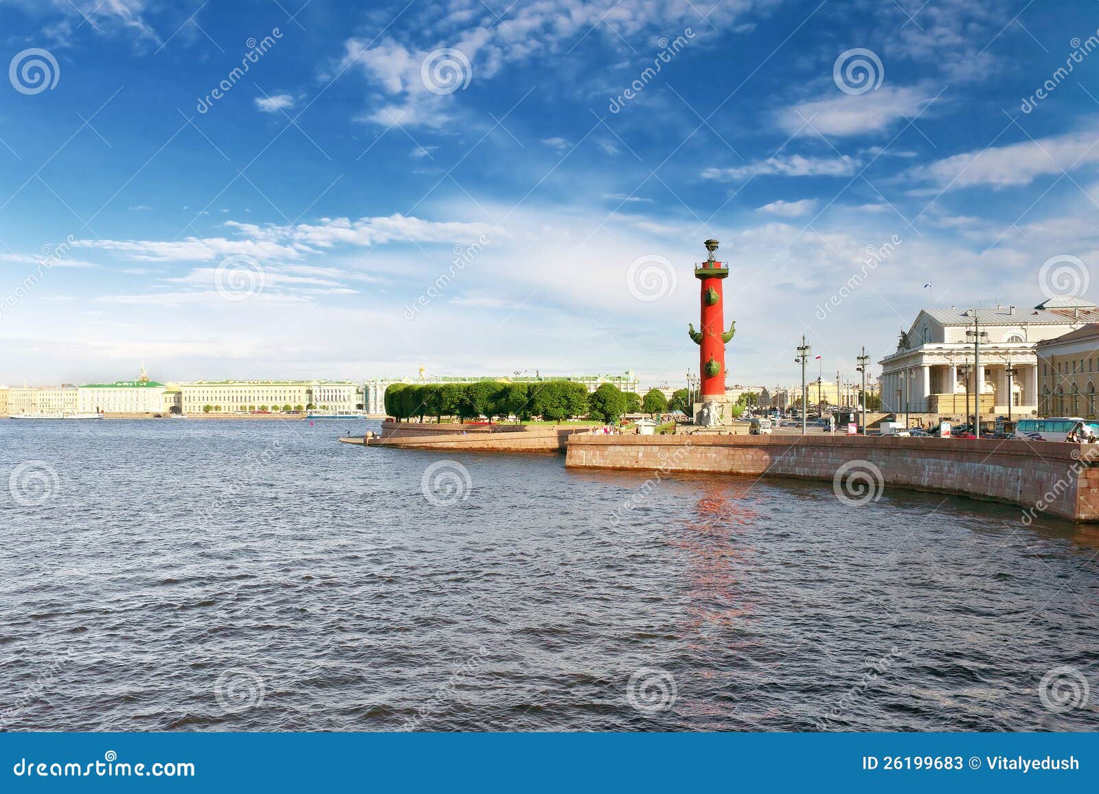 Rostral Column in St Petersburg Stock Image - Image of centre, navy ...