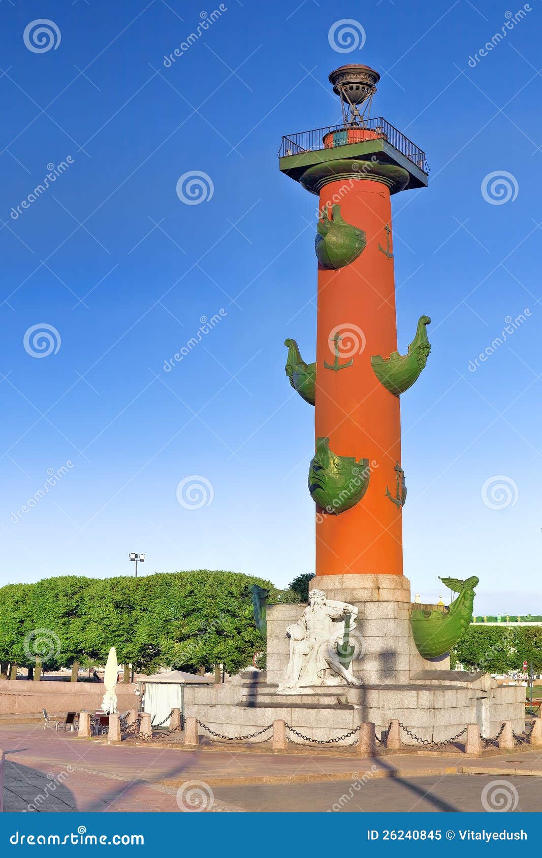 Rostral Column in St Petersburg in Russia Stock Image - Image of ...