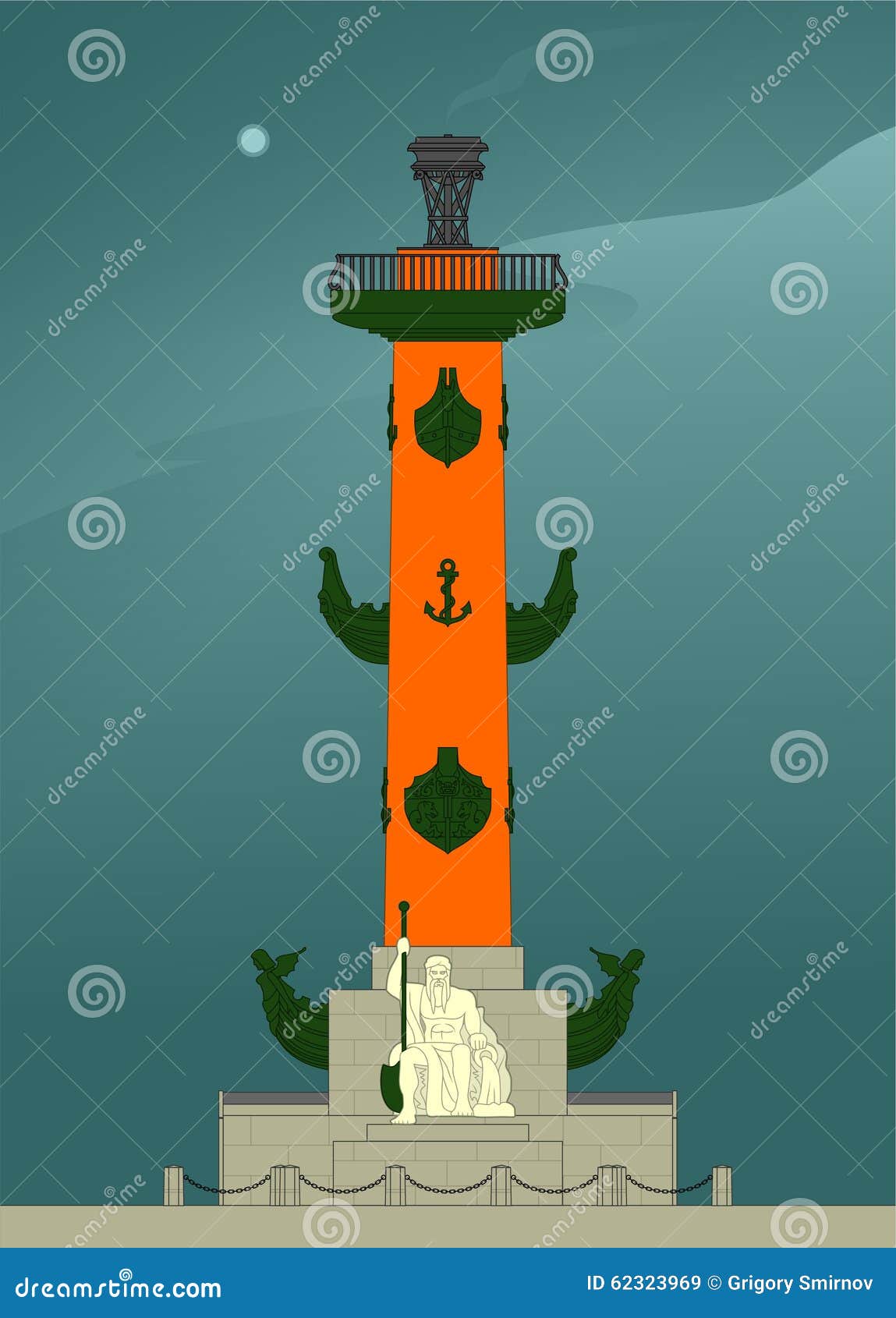 Rostral Sculpture Cartoon Vector | CartoonDealer.com #30488805