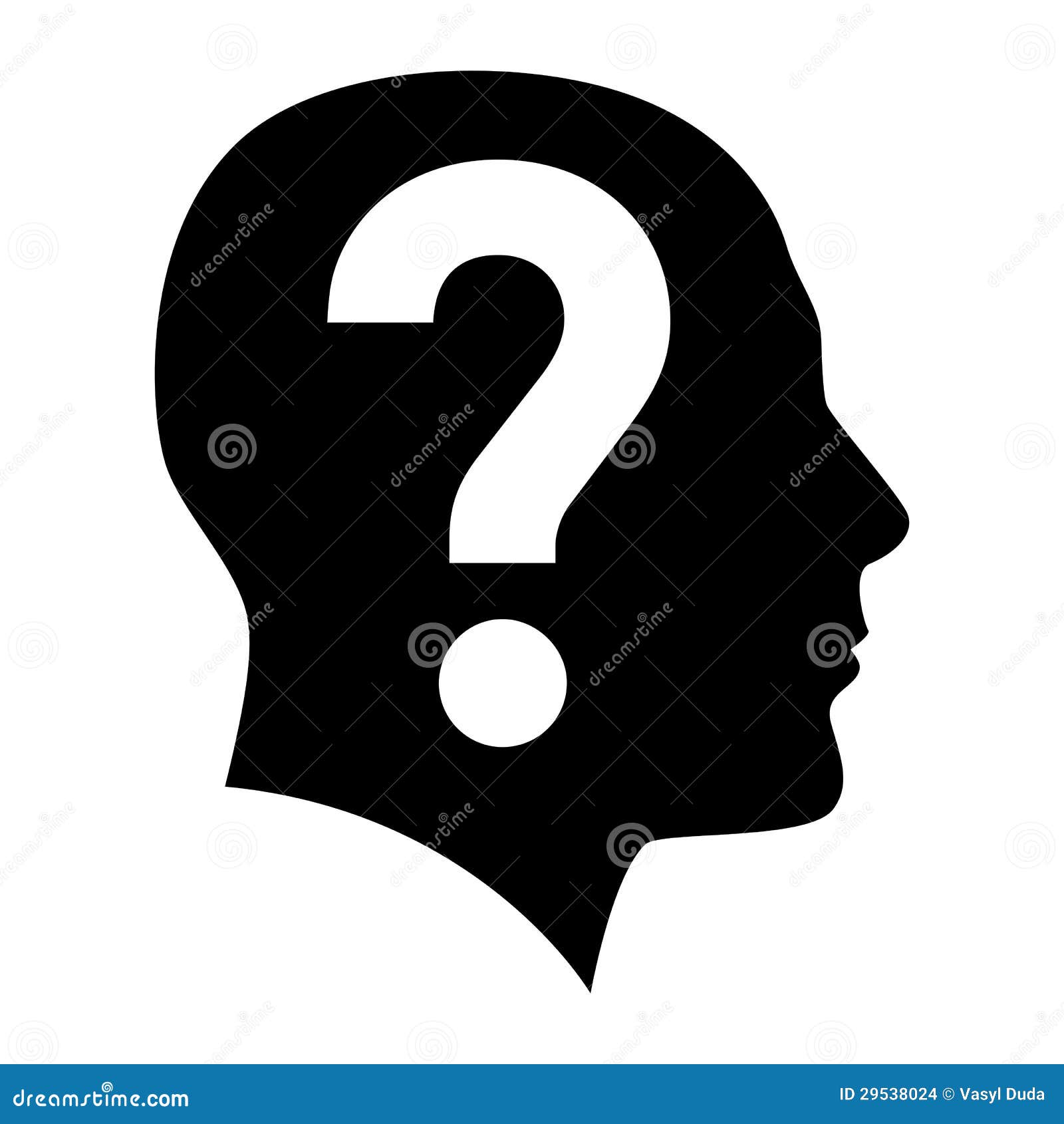 Rostro Humano Con El Signo De Interrogación Imagenes de archivo ...