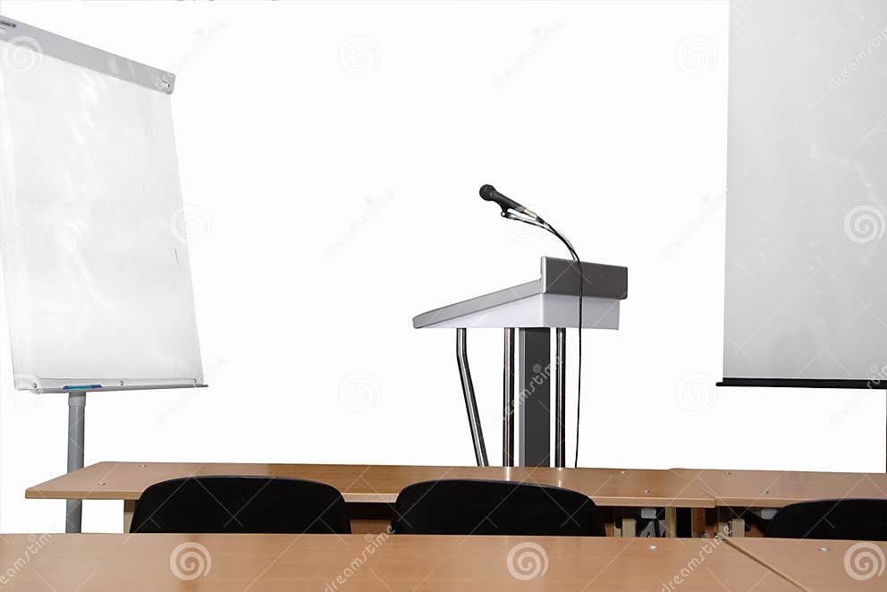 Rostrum and microphone stock photo. Image of isolated - 9183226